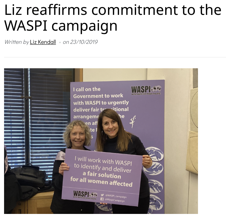 Liz Kendall's WASPI women U-turn | The Spectator